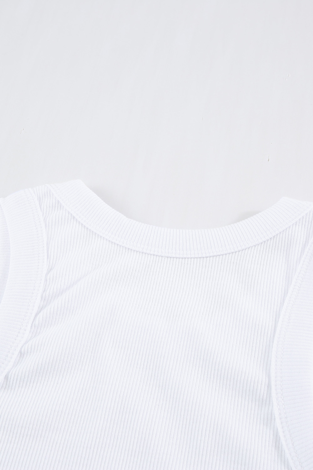 Us 3 6 White Fashion Bodycon Tight Ribbed Tank Top