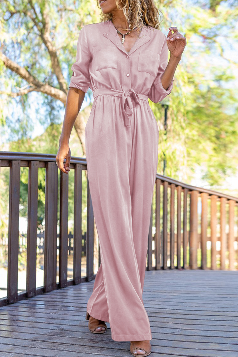 US$ 11.61 - Light Pink jumpsuit - www.mshiying.com